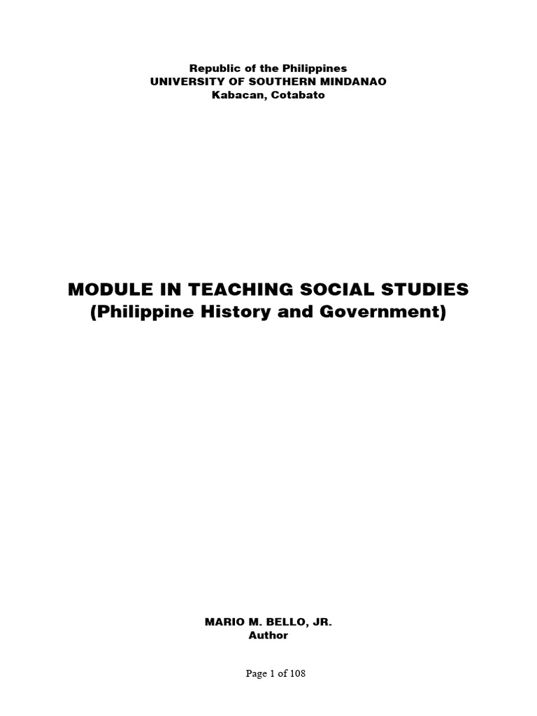 Philippine History and Government | PDF | Teaching Method | Teachers