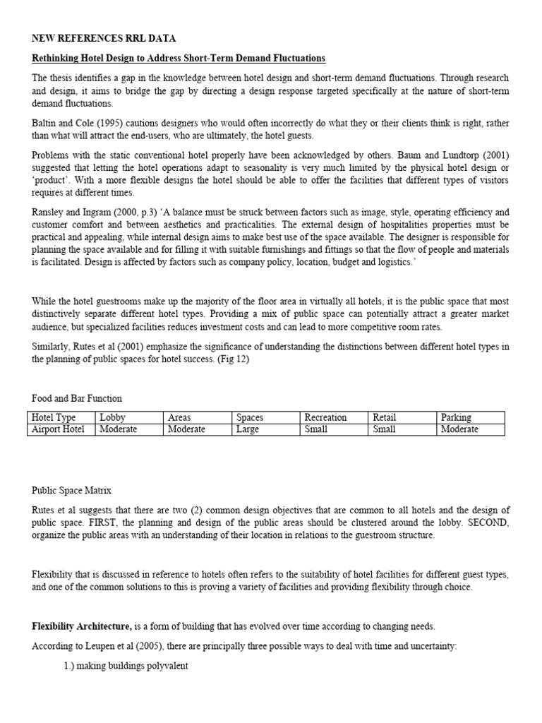 New References Thesis | PDF | Demand | Hotel