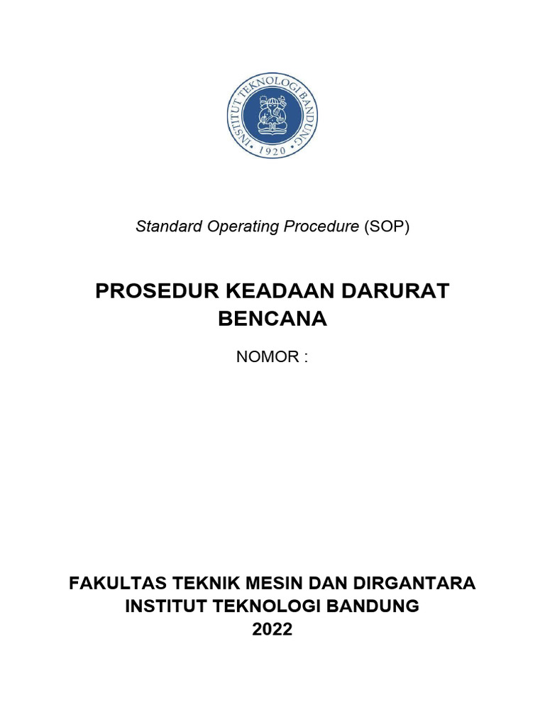 SOP 02 Prosedur Keadaan Darurat | PDF