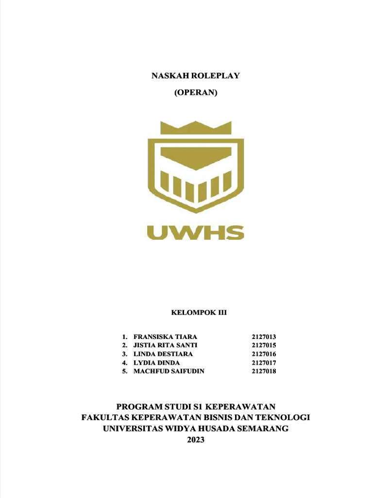 PDF Role Play Operan Jaga Compress | PDF