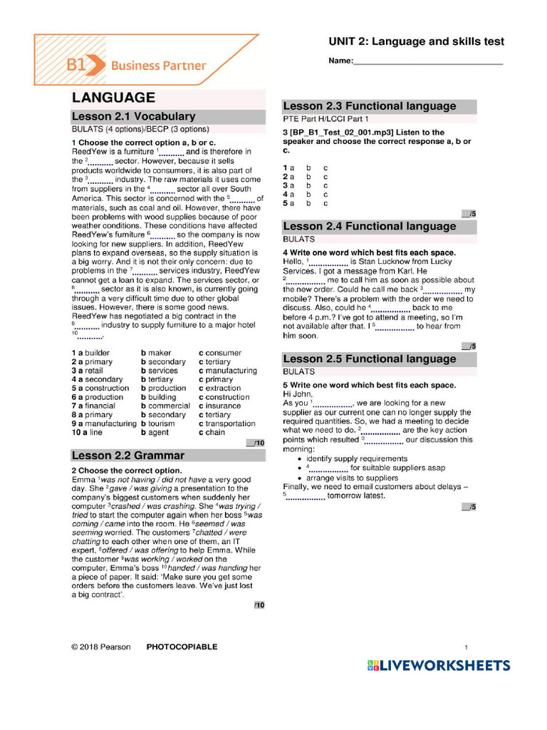 Business Part Unit 2 | PDF