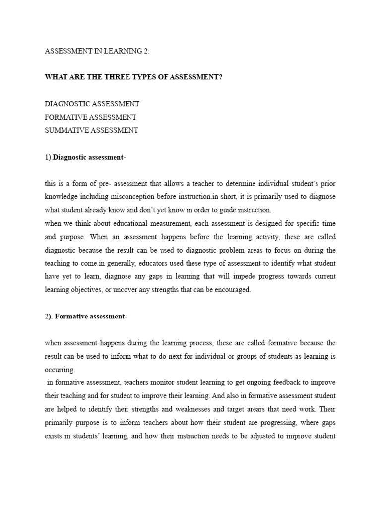 Assessment in Learning 2 | PDF | Educational Assessment | Learning
