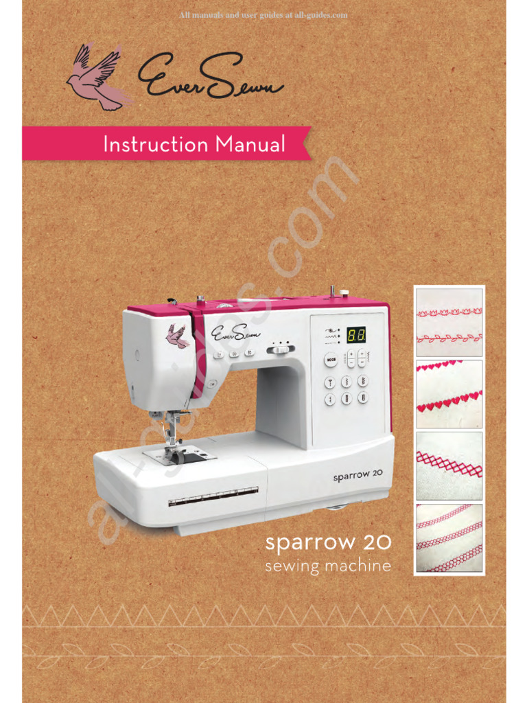 EverSewn Sparrow 20 Sewing Machine Instruction Manual | PDF | Sewing ...