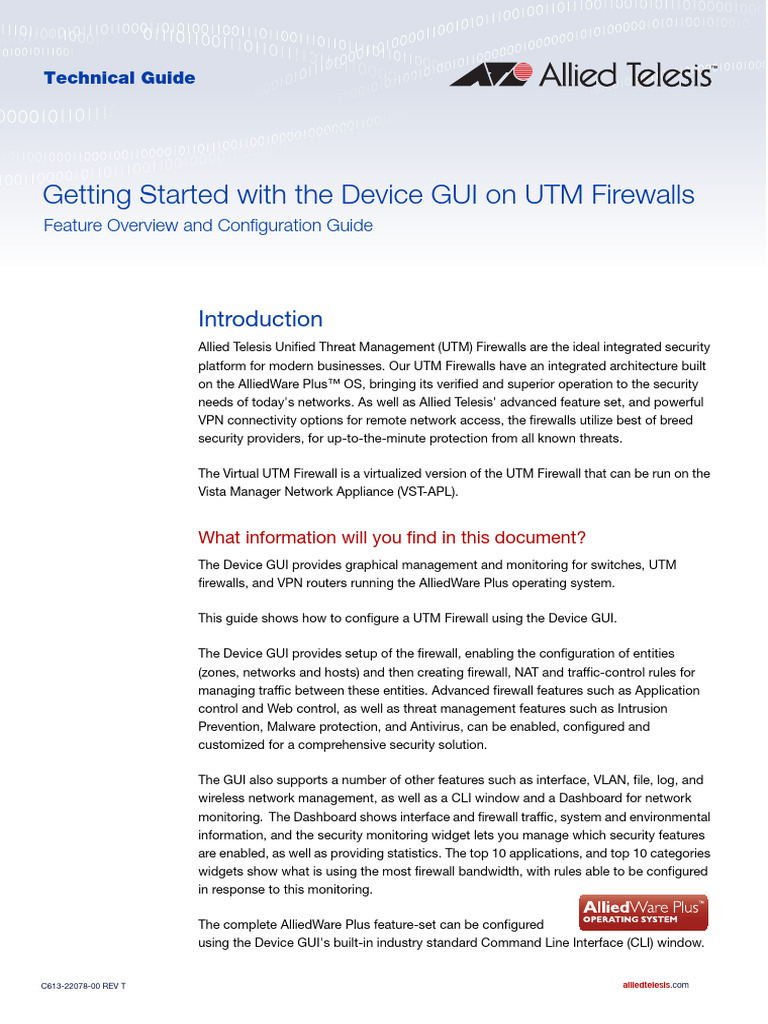 Getting Started Utm Firewall Gui | PDF | I Pv6 | Computer Network