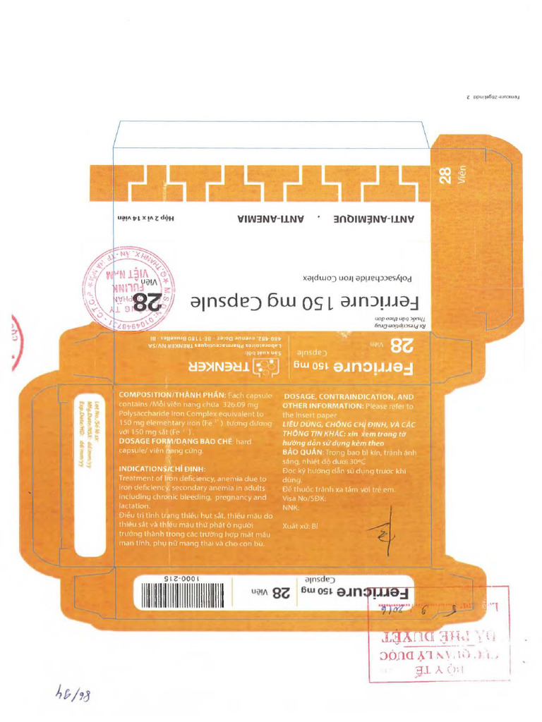 Ferricure 150 Viên Nang C NG - Lưu Hành VN | PDF