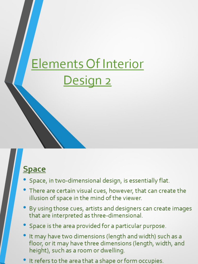Elements of Interior Design-Part 2+3 | PDF | Shape | Space