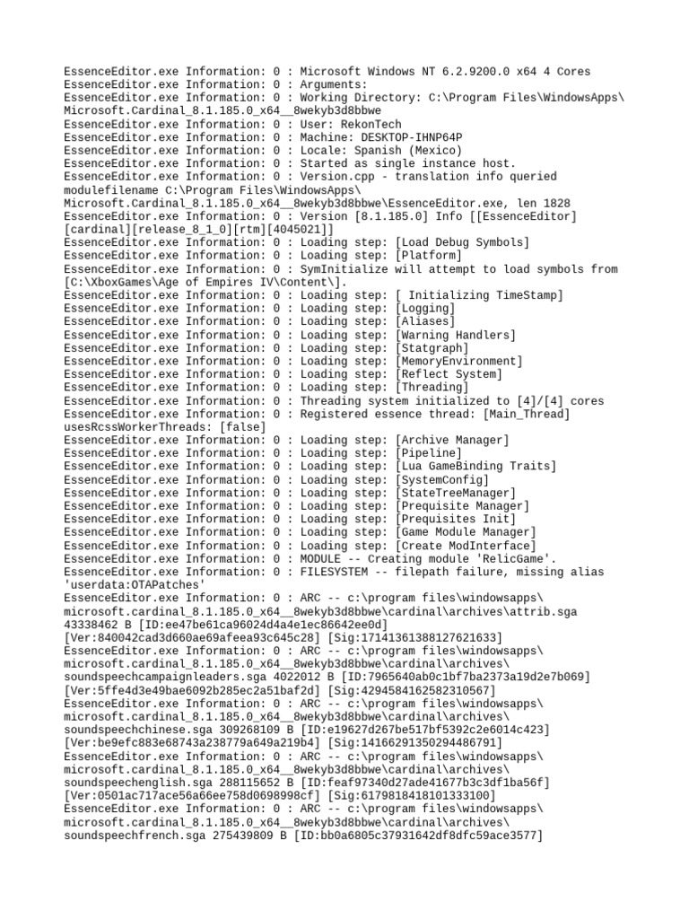 EssenceEditorLog | PDF | Graphics Processing Unit | Computing Platforms