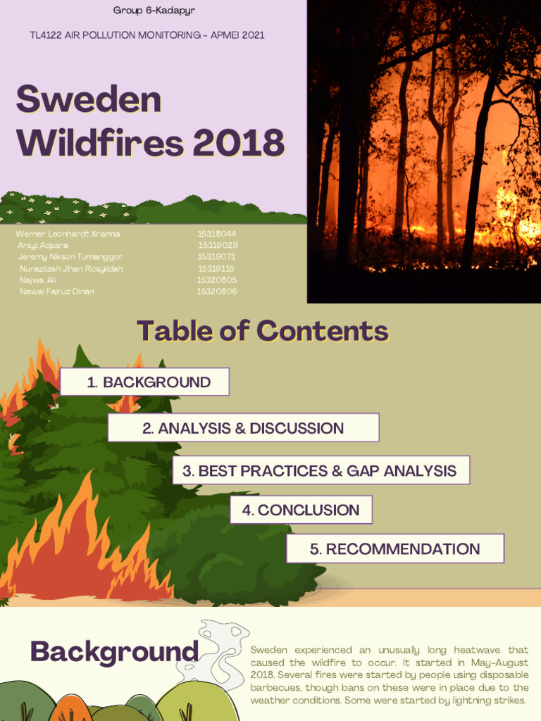 Presentation Material of Sweden Wildfires 2018 | Download Free PDF | Wildfire | Fires