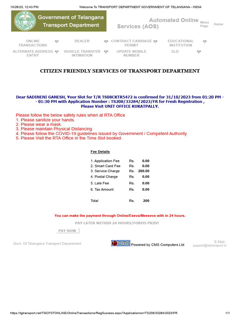 KPDRC | PDF | Fee | Payments