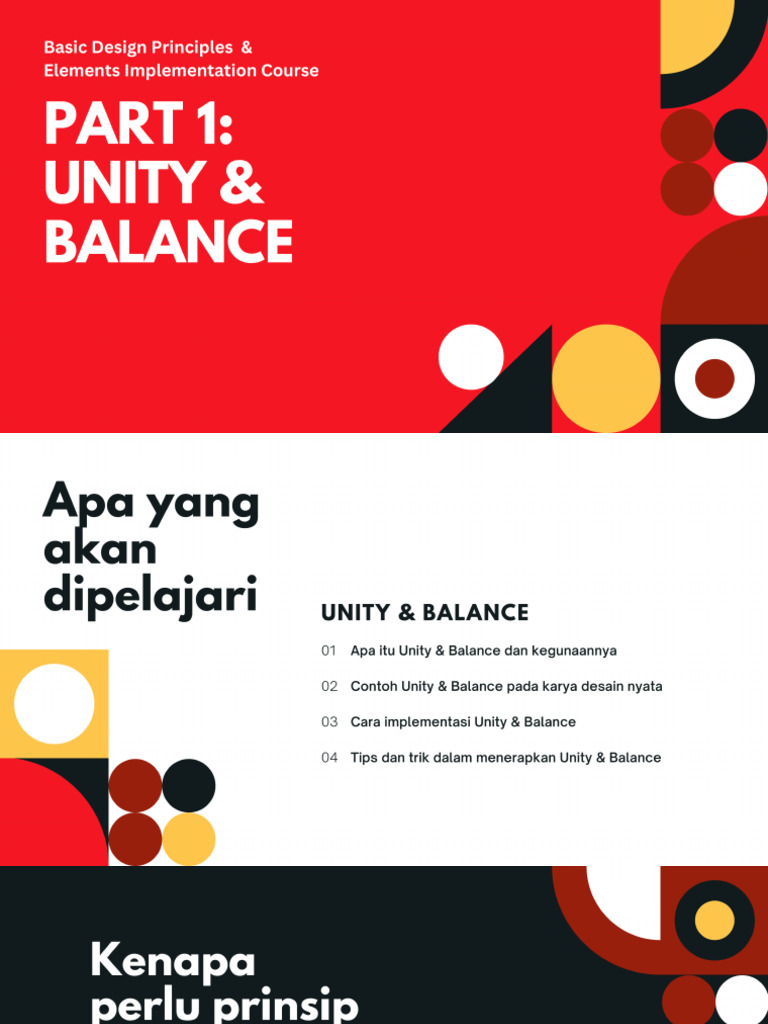 Mikkun Design Course Part 1 - Unity & Balance | PDF