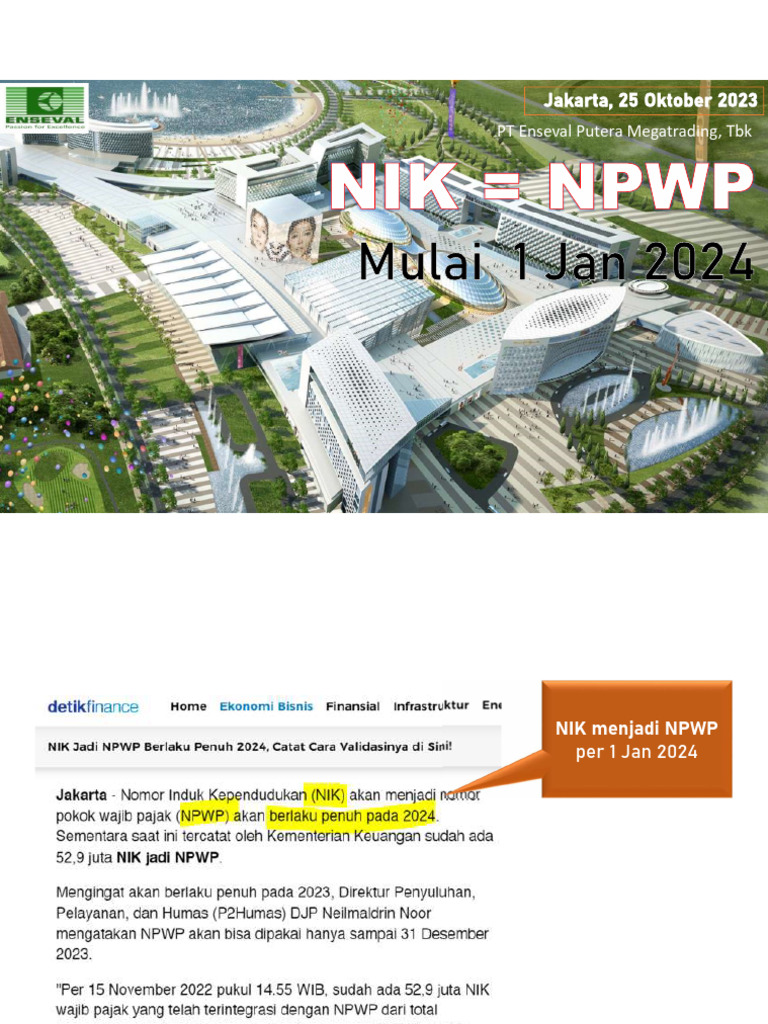 NIK NPWP Di Tahun 2024 (Untuk Internal EPM) | PDF