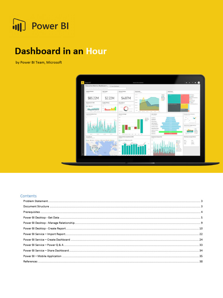 Power Bi in An Hour | PDF | Microsoft Windows | Mobile App