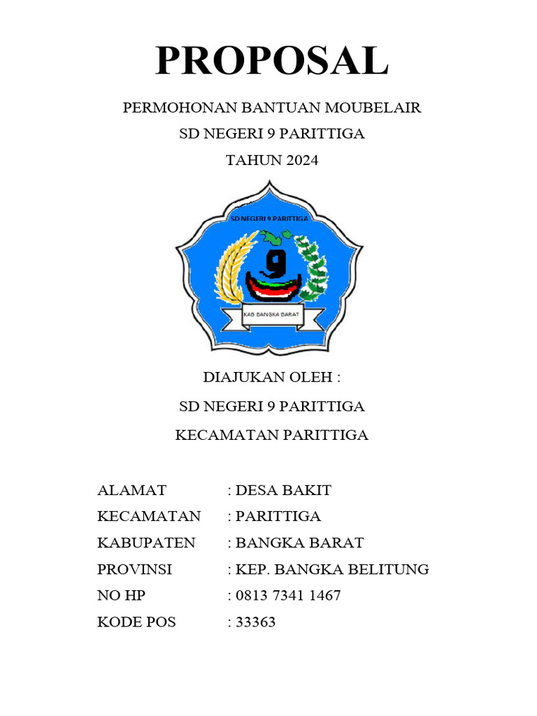 PROPOSAL Meja Kursi New | PDF