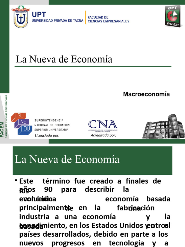 La Nueva Economia UPT MACRO | PDF | Nueva economía | Globalización