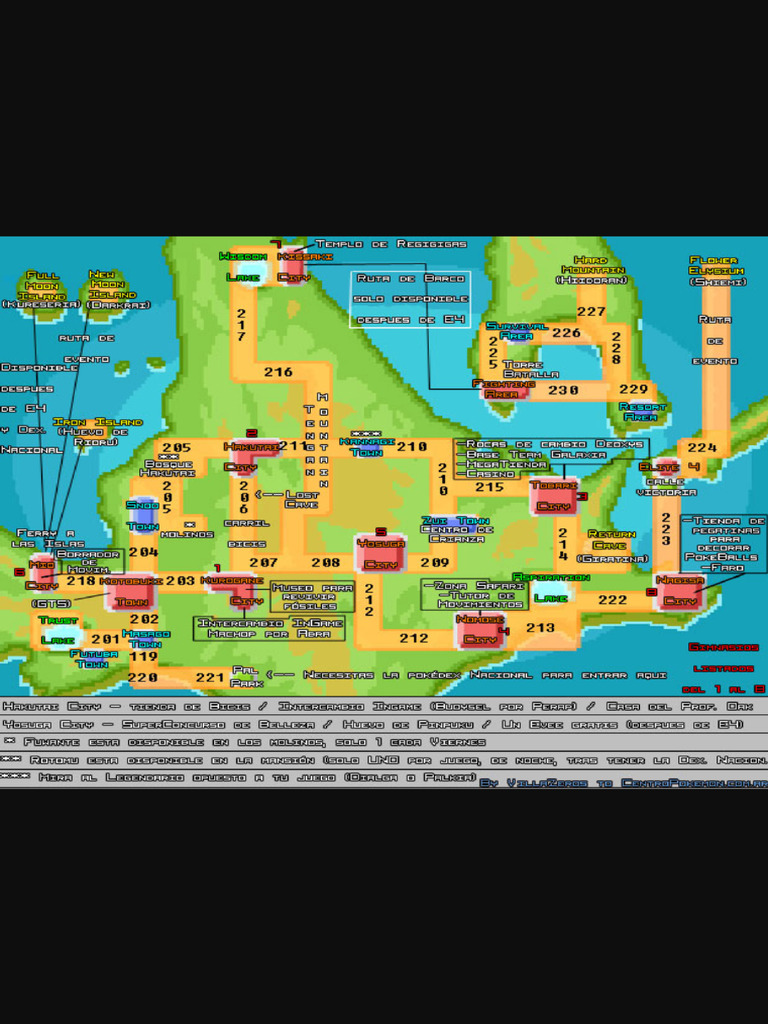 Mapa Pokemon Amarillo | PDF