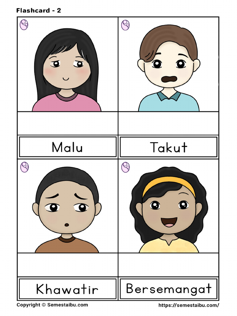 Flashcard Emosi 2 | PDF