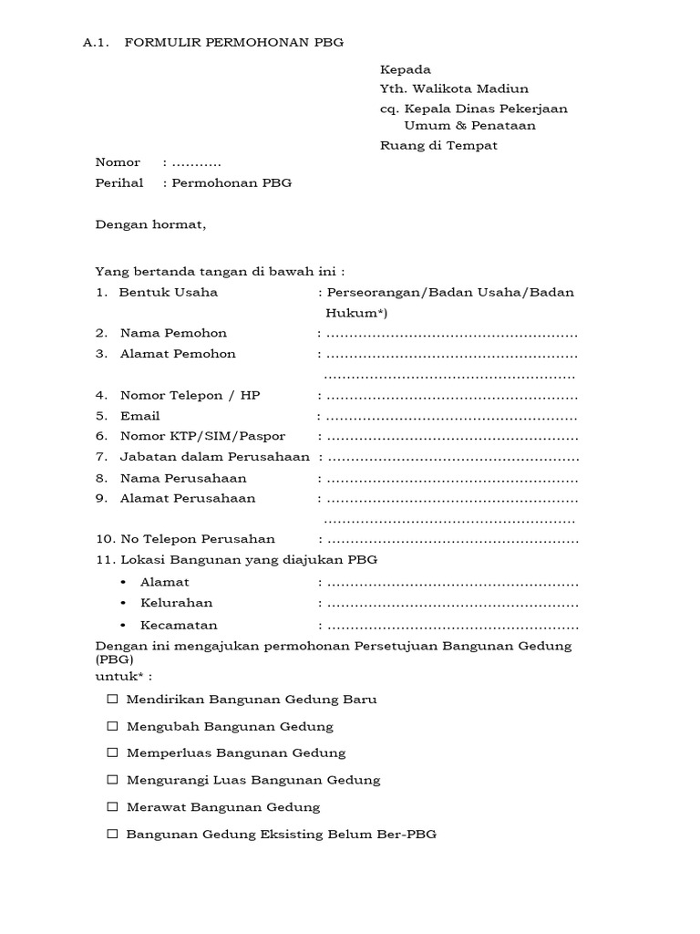 Form PBG - Pupur - Surat Kuasa - Tim Ahli - 2023 - Rev 03 | PDF