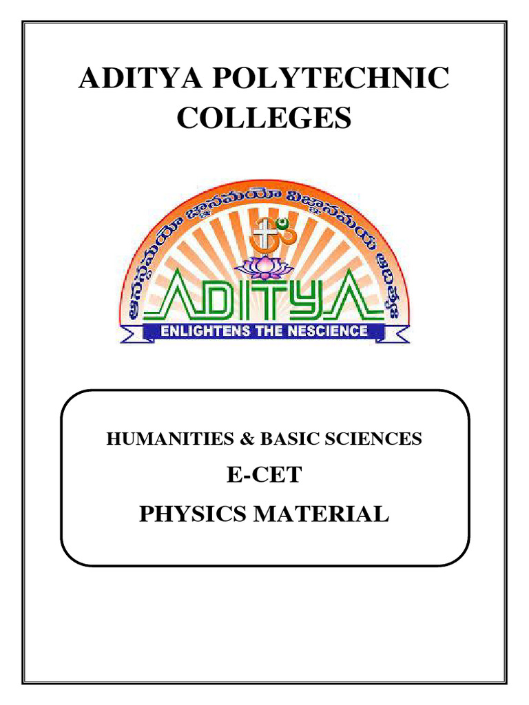 Physics Ecet by Adithya | PDF | Euclidean Vector | Force