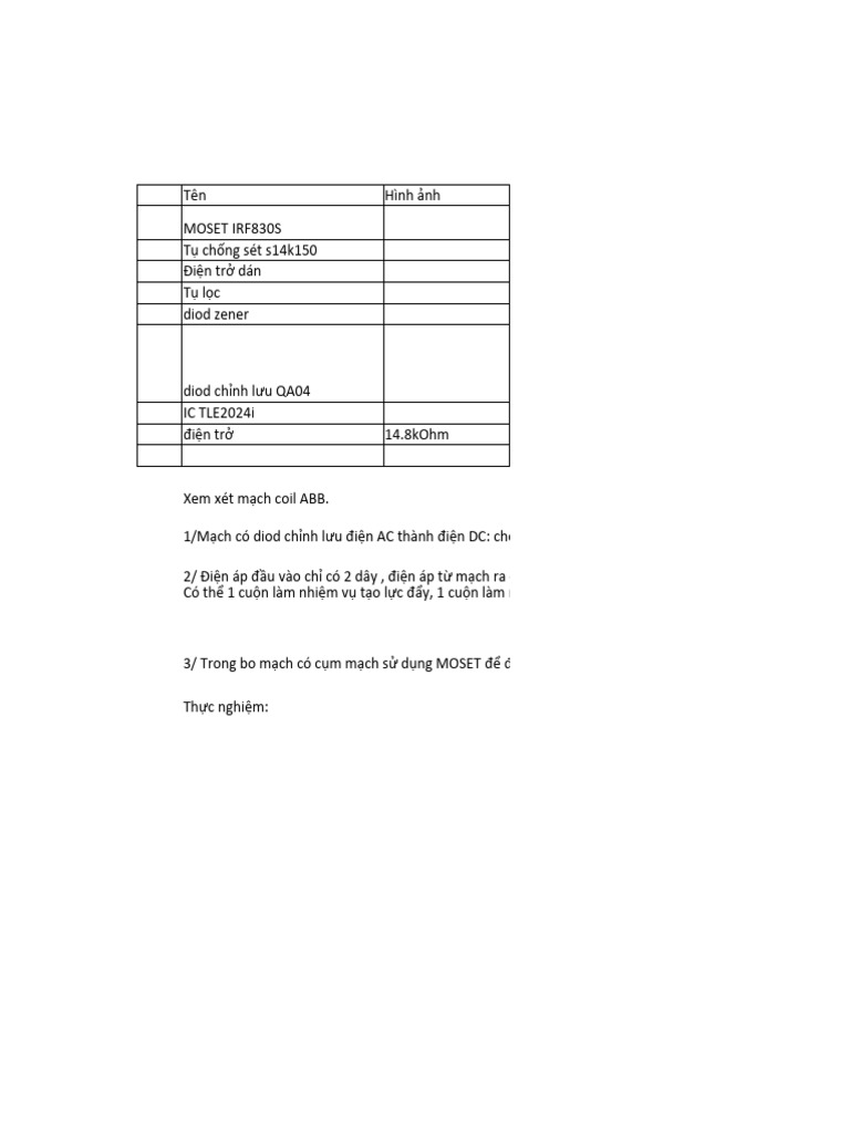 Tìm hiểu mạch cuộn coil VD4 | PDF