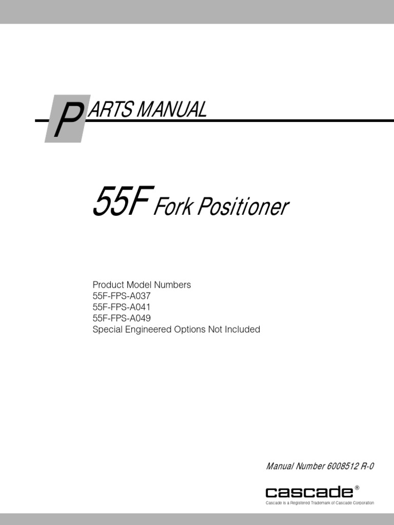CASCADE-55F SERIES-ฮิงค์ฟอร์ค พาร์ท | PDF