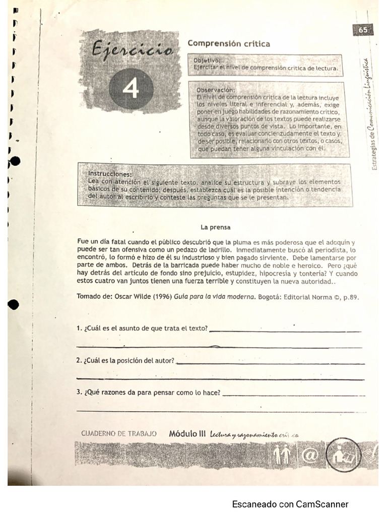 Comprensión Crítica | PDF