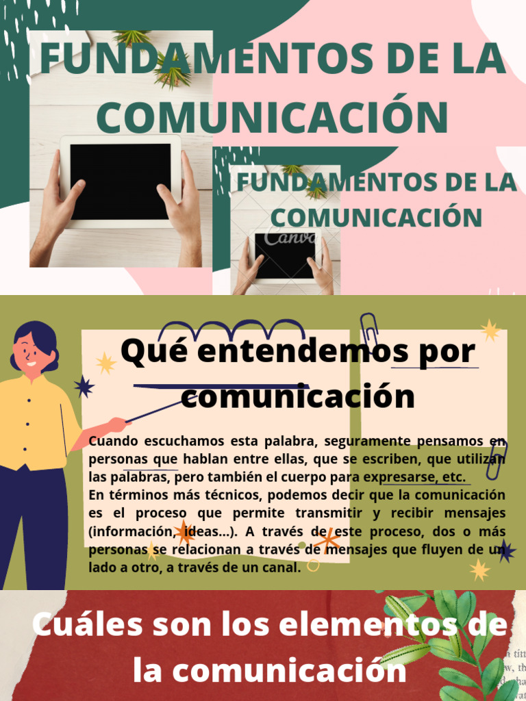 Fundamentos de La Comunicación y Elementos de La Comunicación | PDF ...
