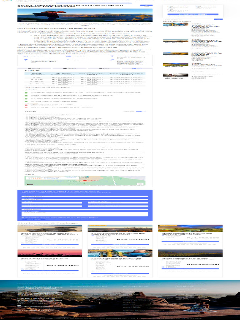 2D1N Yogyakarta Bromo Sunrise Drop Off Surabaya Tour Package LOTUS JAVA HOLIDAY | PDF