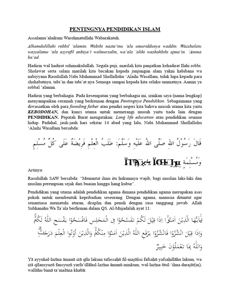 Teks Ceramah 2 - 022111 | PDF