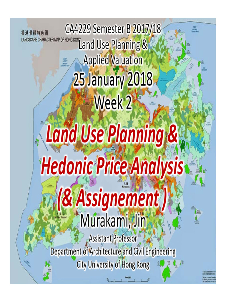 CA4229 Week 2 Land Use Planning - Applied Val | PDF | Coefficient Of Determination | Statistics
