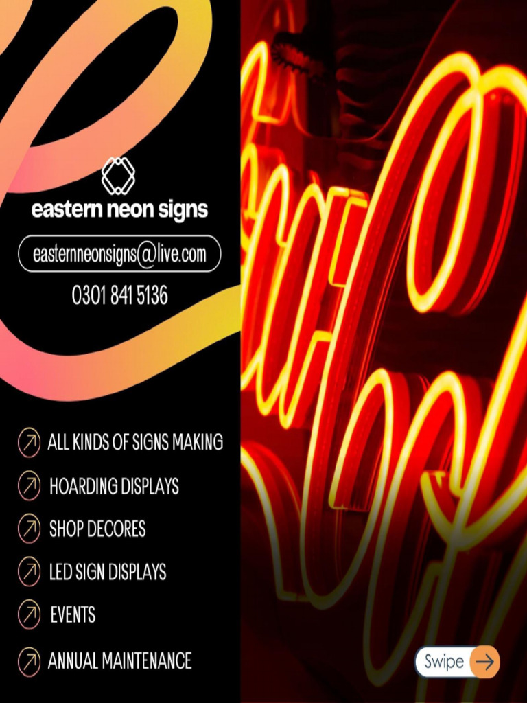 Eastern Neon Signs Portfolio | PDF
