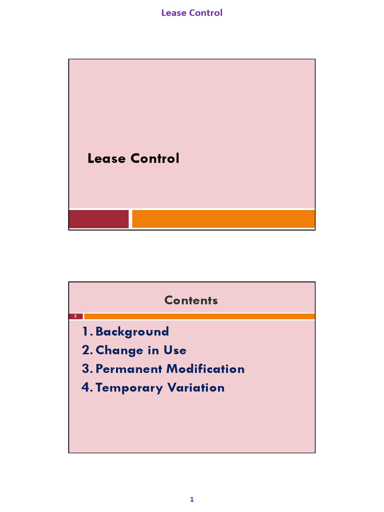 Lec 6 - Lease Control_s | PDF | Lease | Real Estate Appraisal