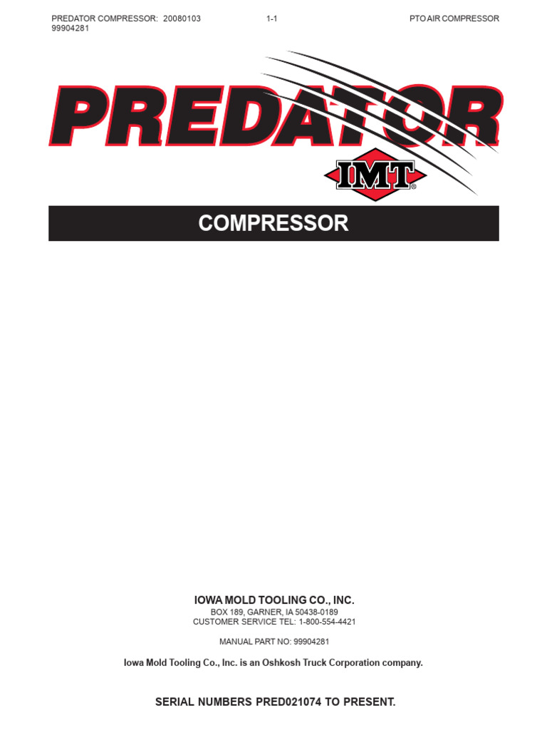 Predator Compressor | PDF | Valve | Pump