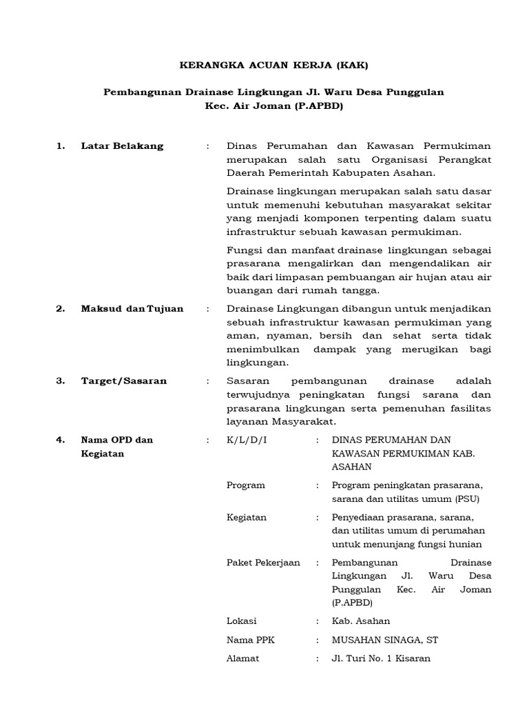 KAKDraenase Jalan Waru | PDF