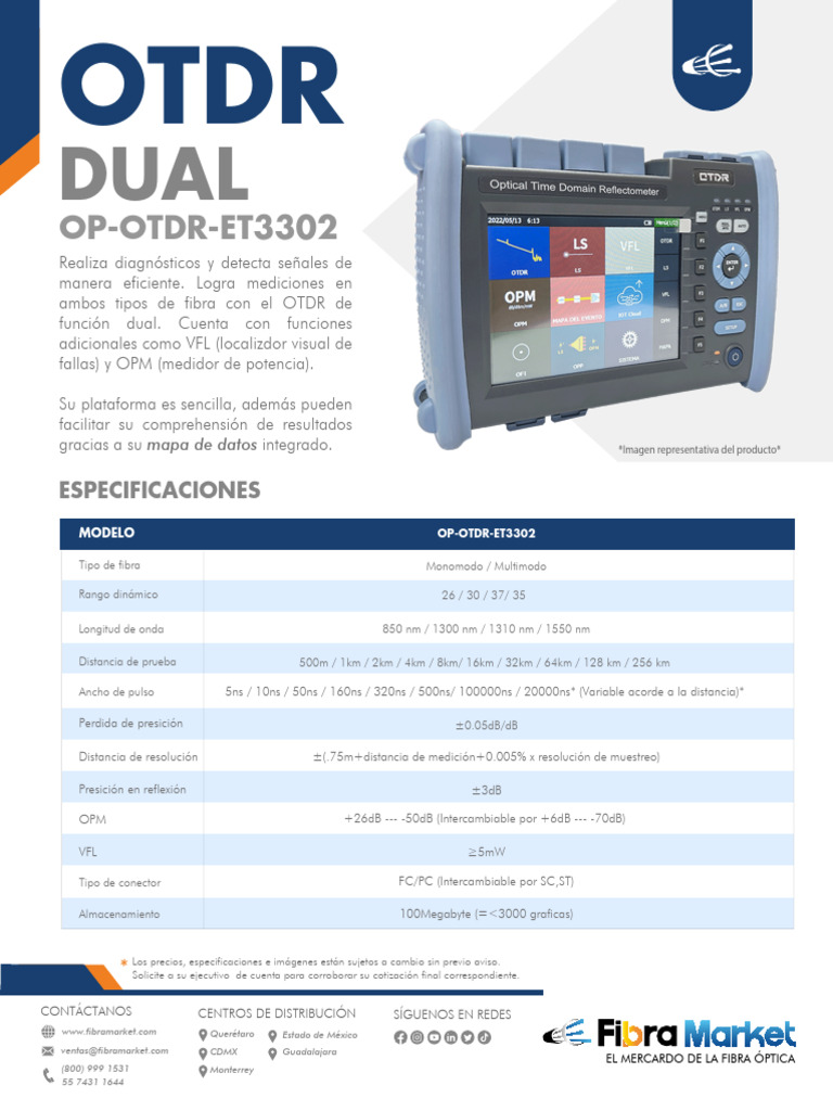 Otdr Dual Et3302 | PDF