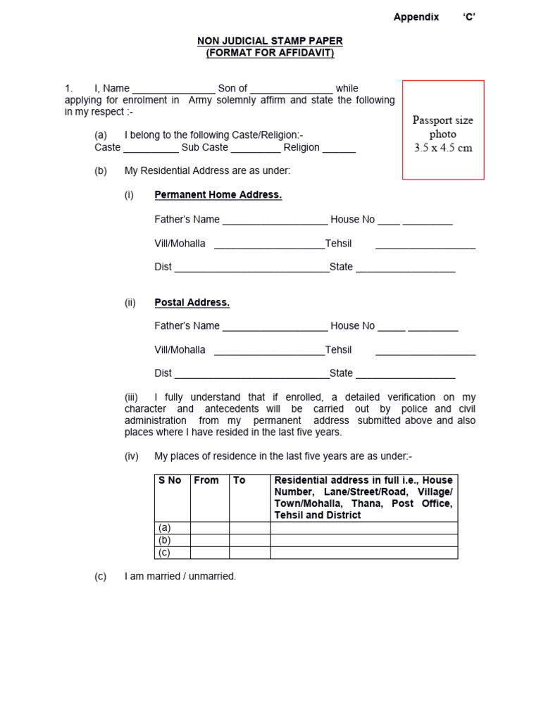 Affidavit Format | PDF | Government | Justice