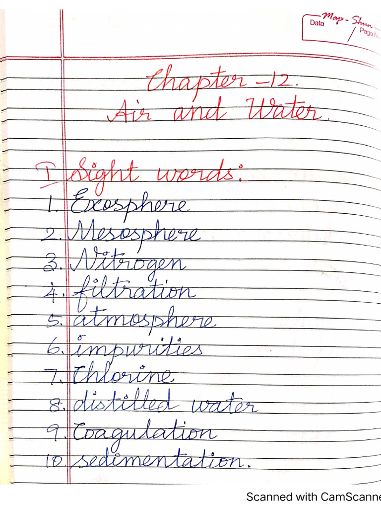 Class 5 EVS Chapter 12 CW | PDF