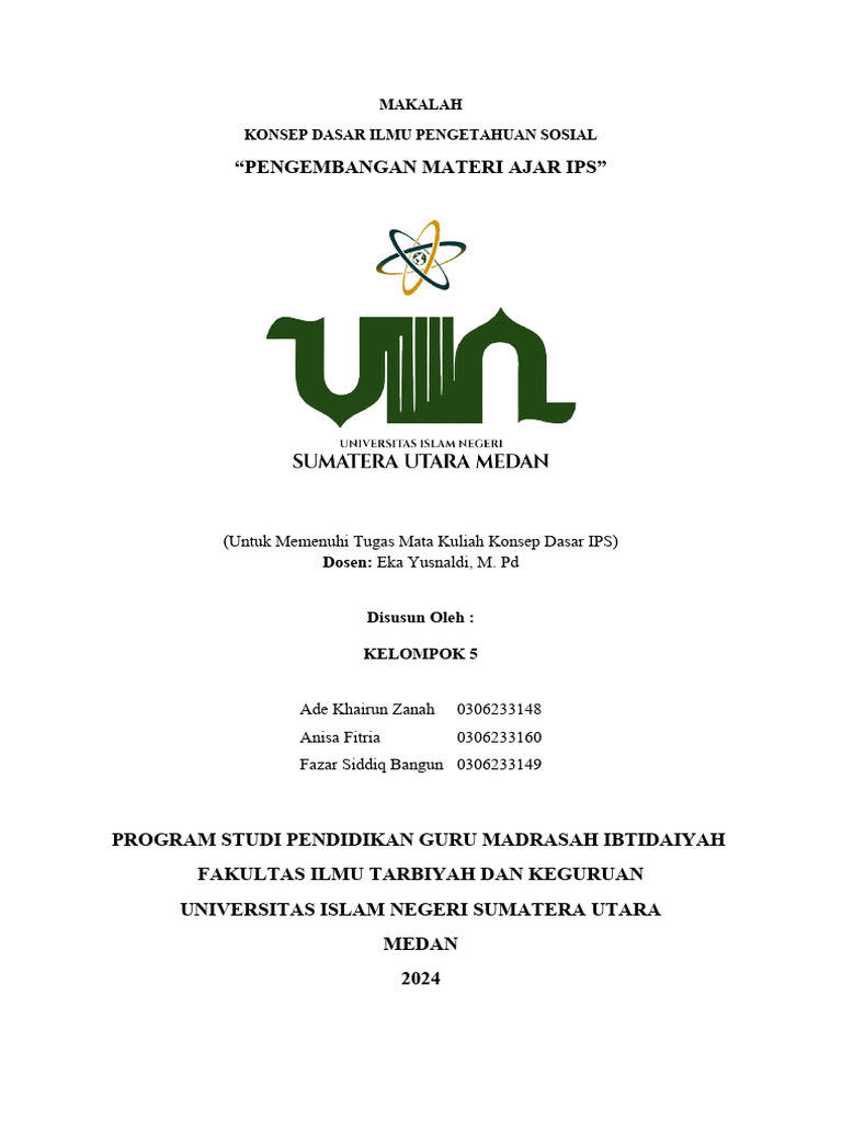 Makalah Pengembangan Materi Ajar Ips | PDF