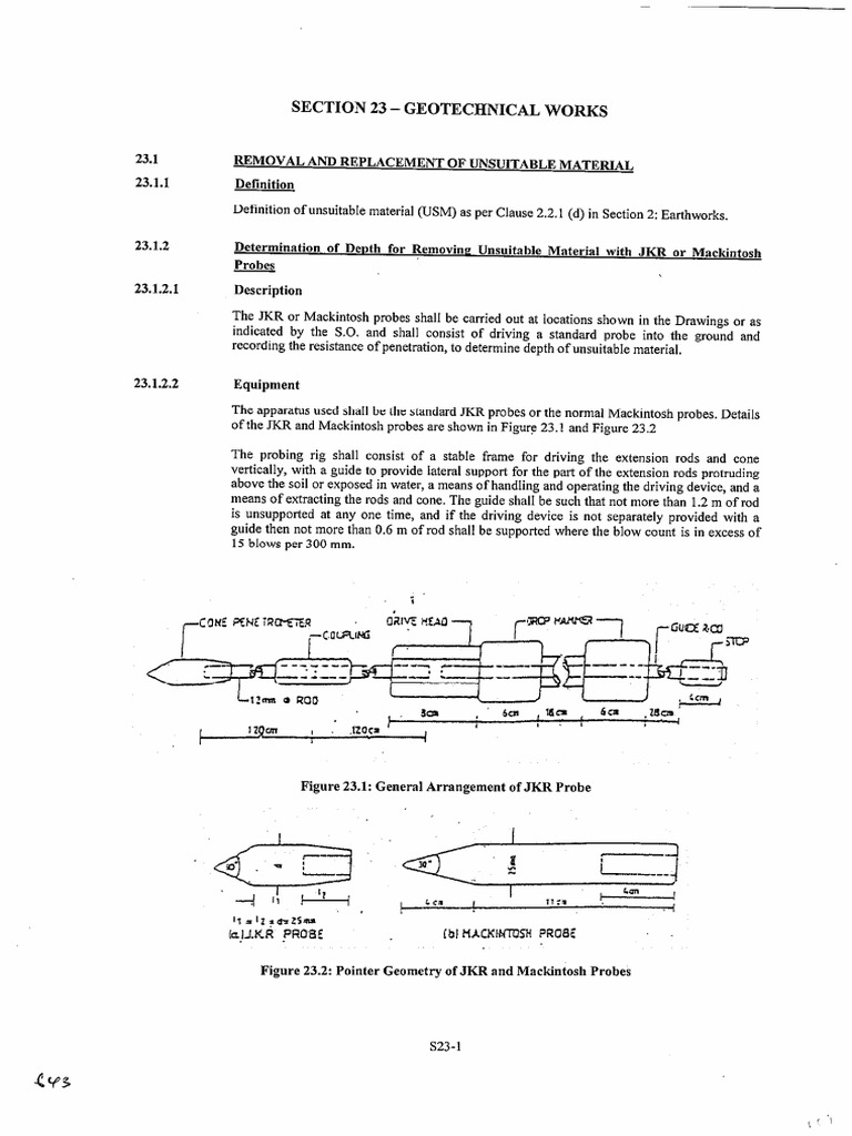 Section 23-Geotechnical Works | PDF
