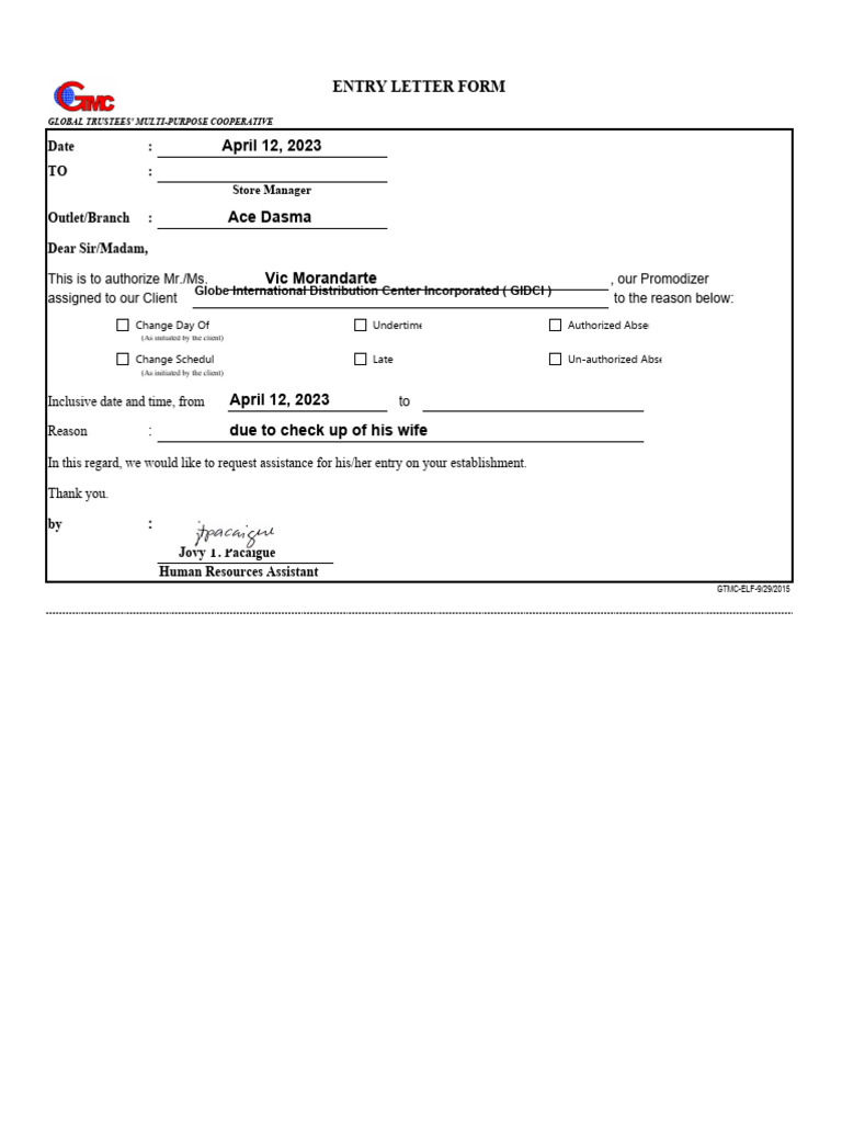 Entry-Letter (1) | PDF