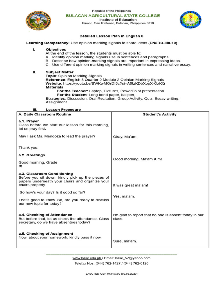 English 8 Q2 Module 3. (1) | PDF | Evidence