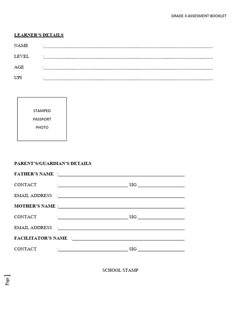 4293 Grade 3 New CBC Report Card Cqsv1x | PDF | Educational Assessment ...