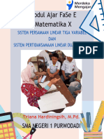 Modul Ajar Matematika (SPLTV) Kelas X TP 2023 2024 Enjis | PDF | Metode ...