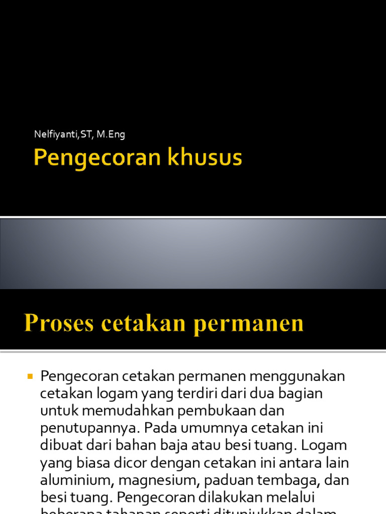 Pengecoran Khusus | PDF | Seni