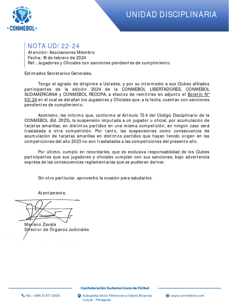 Nota UD - 22 - 24 (AM - Boletín Oficial #03) | PDF | Asociación de ...