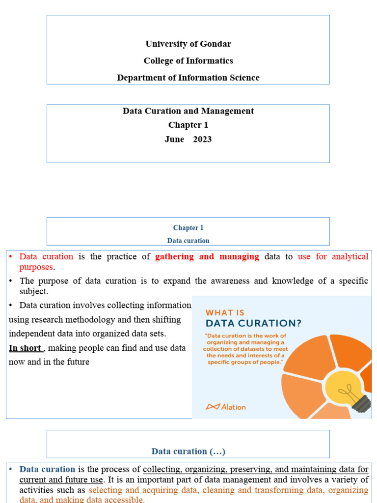 Data Curation and Managment Chap1-5 1-5 | PDF | Data Model | Conceptual Model