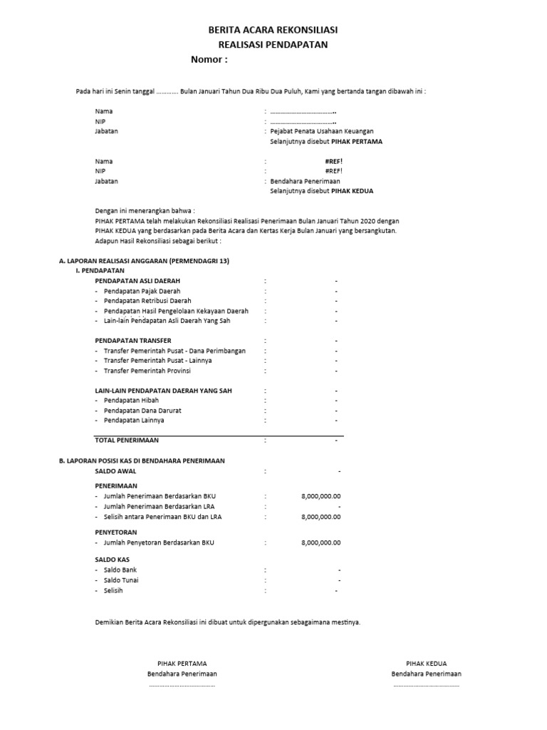 Format Rekon 2021 Anjongan November Yes | PDF