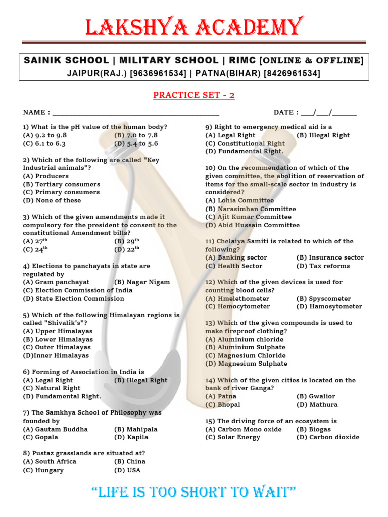 Original GK Rimc Practice Set - 2 | PDF | Cloud | Forests