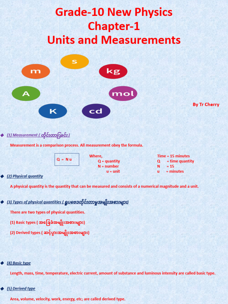 Grade-10 New Physics Chapter-1 in 2023 (Autosaved) | PDF | Measurement | International System Of ...