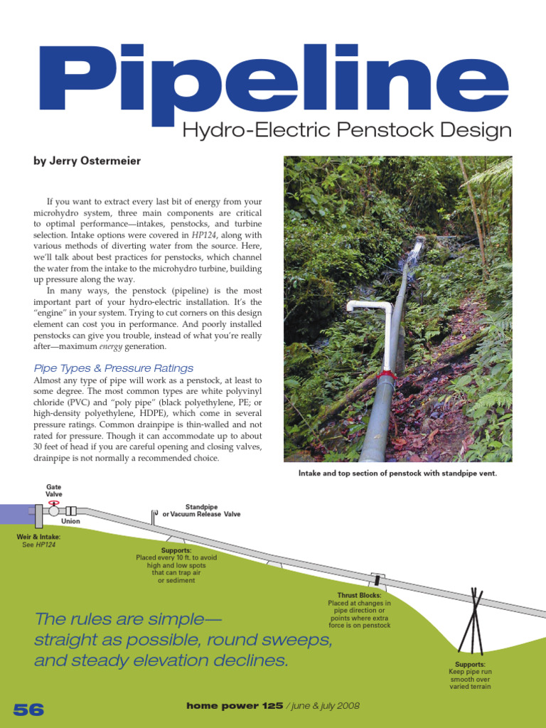 HP Pipeline Hydroelectric Penstock Design | PDF | Pipe (Fluid ...