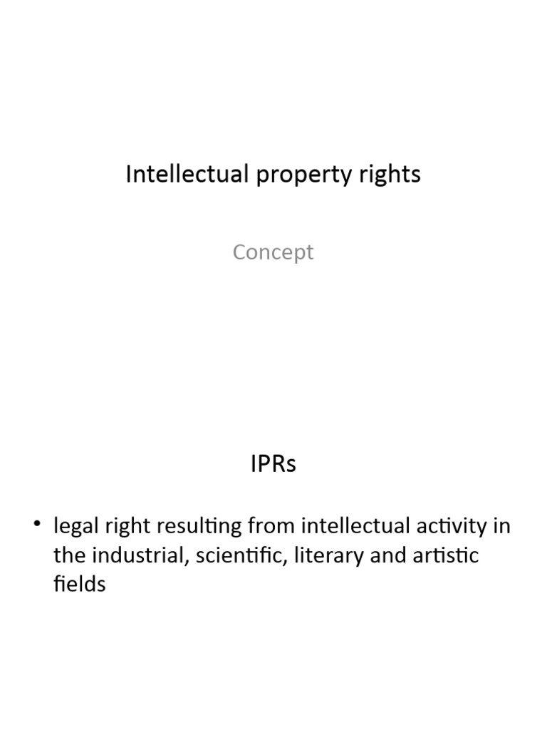 Understanding Intellectual Property Rights | PDF | Intellectual ...